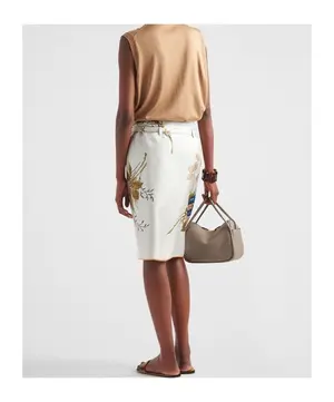 Prada Sleeveless Knitted Polo Shirt - Camel Brown