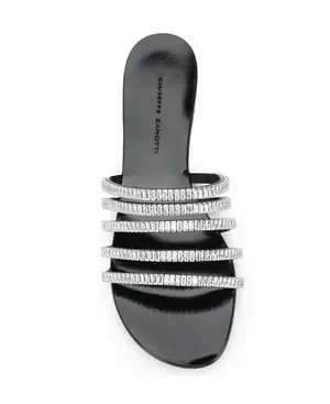 GIUSEPPE ZANOTTI Embellished Flip Flops - White