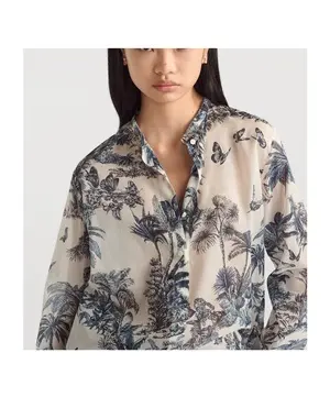 Dior Riviera Long Sleeve Printed Blouse