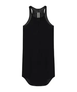 Rick Owens Ribbed Jersey Tank - Black