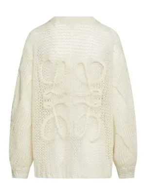 Loewe Logo Cable Knitted Cardigan