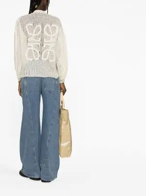 Loewe Logo Cable Knitted Cardigan