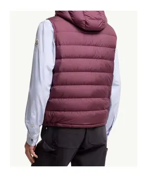 Moncler Logo Patch Zip-up Hooded Gilet