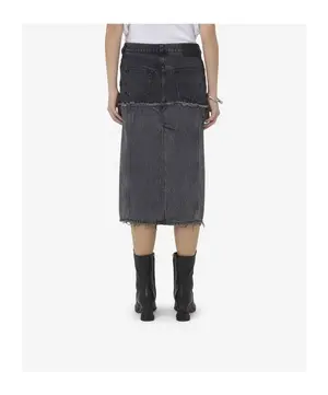 Alexander McQueen Two-tone Denim Skirt