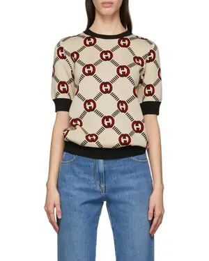 Gucci Reversible Interlocking G Jumper - Nude
