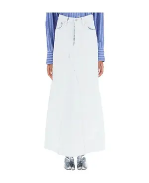 MAISON MARGIELA Raw Edge Hem Midi Skirt - 967