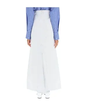 MAISON MARGIELA Raw Edge Hem Midi Skirt - 967