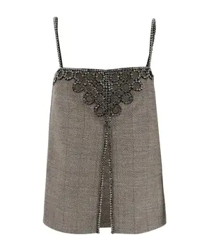 STELLA MCCARTNEY Stella McCartney Embellished Herringbone Top