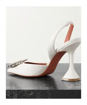 Amina Muaddi Pointed High Heels With Embellished Buckle