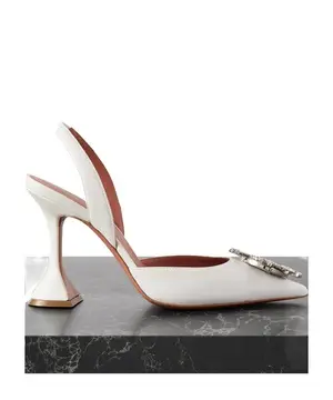 Amina Muaddi Pointed High Heels With Embellished Buckle
