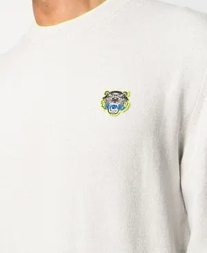Kenzo Round Neck Logo Pullover - White