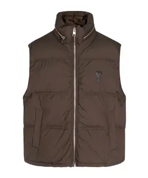 Ami Monogram Patch Puffer Gilet