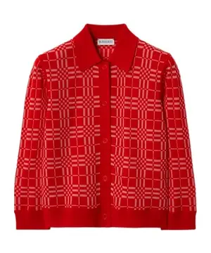 Burberry Vintage Check Collar Cardigan