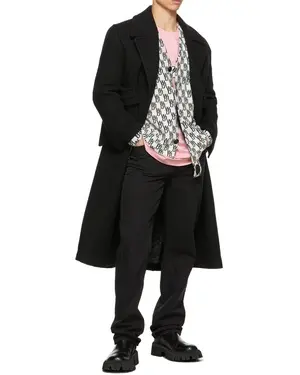 We11Done Monogram Jacquard Knit Cardigan - Gray
