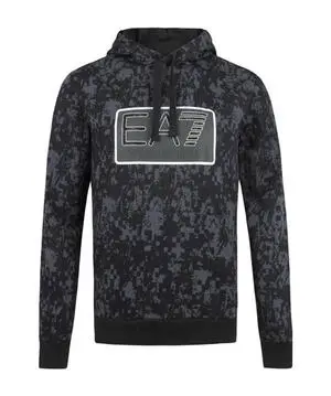 EA7 Camouflage Logo Hoodie
