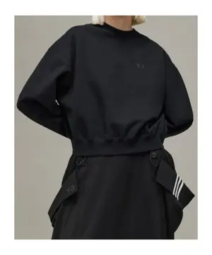 Y3 Brushed Terry Boxy Crewneck Sweatshirt
