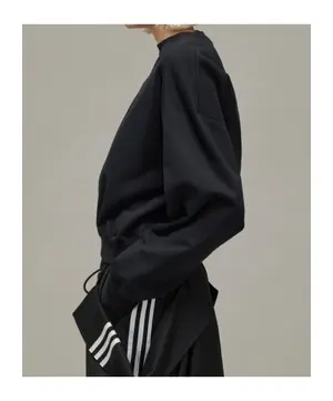 Y3 Brushed Terry Boxy Crewneck Sweatshirt