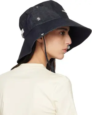 Jacquemus Le Chapeau De Dénimes' Bucket Hat - Black