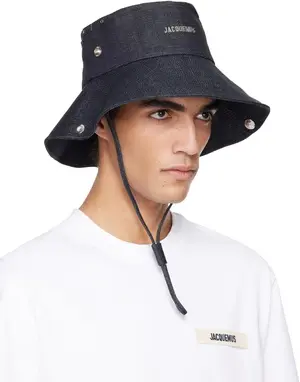 Jacquemus Le Chapeau De Dénimes' Bucket Hat - Black