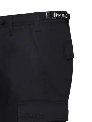 Celine Cargo Pants In Technical Cotton - Black