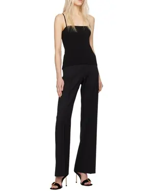 Jacquemus Ribbed Knit Singlet Top With Pendant Detail