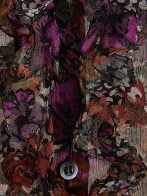 Dries Van Noten Short Sleeve Floral Tassel Shirt