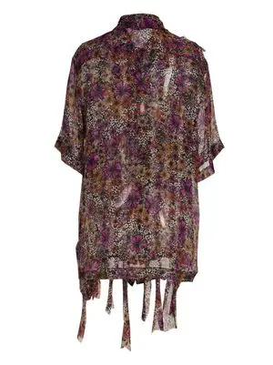 Dries Van Noten Short Sleeve Floral Tassel Shirt