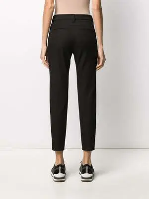 Brunello Cucinelli Cropped Stretch Trousers - Black
