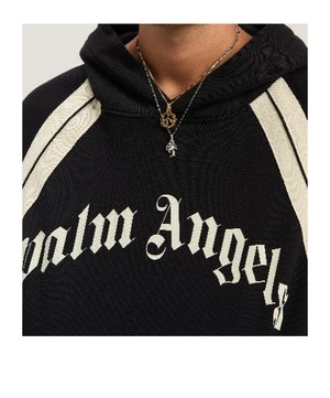 Palm Angels Logo Print Hoodie - Black