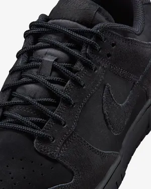 Nike Dunk Low Retro Lace-up Fastening Sneakers - Black
