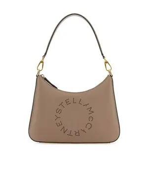 Stella McCartney Logo Detailed Zip-up Small Shoulder Bag