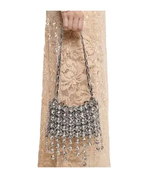 Rabanne 1969 Nano Fringe Shoulder Bag - Silver