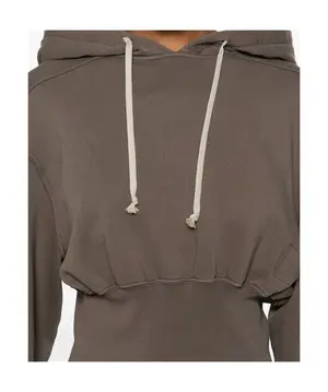 Rick Owens Tatlin Drawstring Cropped Hoodie