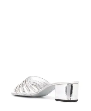 GIUSEPPE ZANOTTI Embellished Metallic High-heeled Sandals - White