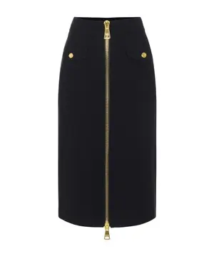 Elisabetta Franchi Zip-front Pencil Midi Skirt