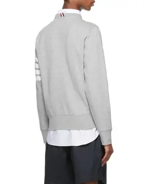 Thom Browne 4-bar Stripe Sweatshirt - Light Gray