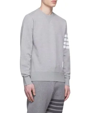 Thom Browne 4-bar Stripe Sweatshirt - Light Gray