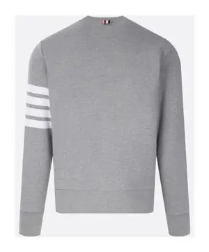 Thom Browne 4-bar Crewneck Sweatshirt - Light Gray
