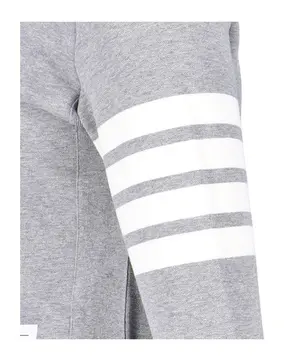 Thom Browne 4-bar Crewneck Sweatshirt - Light Gray