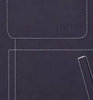 Dior Embossed Logo Collared Button-up Jacket