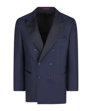 Brunello Cucinelli Double-breasted Blazer - Blue