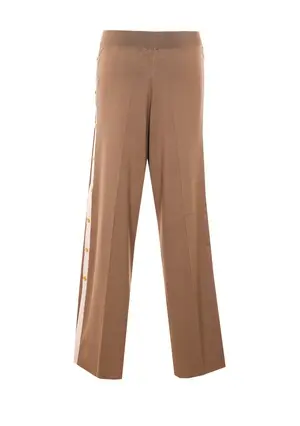 Elisabetta Franchi Striped Logo Trousers