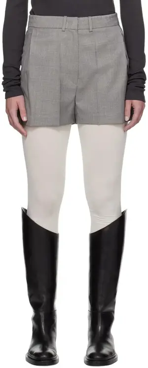 LOW CLASSIC Wool-blend Twill Shorts
