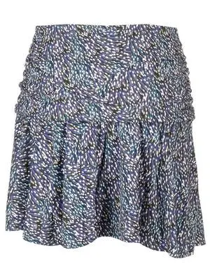 Isabel Marant Étoile Graphic Print Ruched Skirt