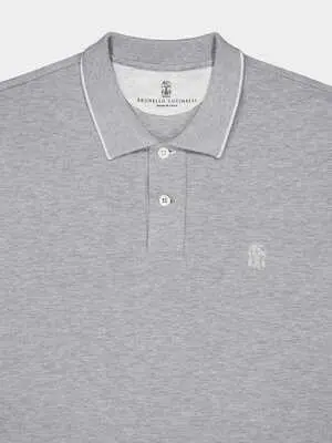 Brunello Cucinelli Logo-embroidered Short-sleeved Polo Shirt - Grey