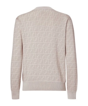 Fendi Ff Motif Knitted Sweater - Nude