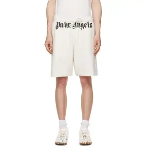 Palm Angels Logo Cotton Shorts