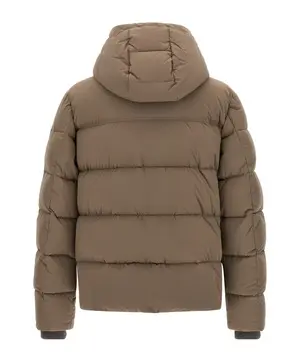 MOORER Alarick Hooded Down Jacket - Brown