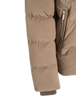 MOORER Alarick Hooded Down Jacket - Brown