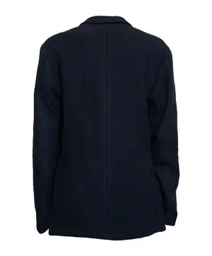 Dries Van Noten Double Breasted Long Sleeved Coat - Navy